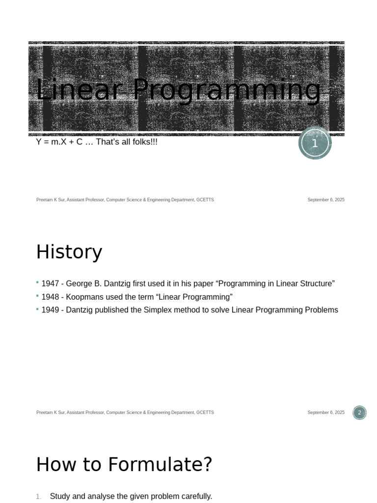 Linear Programming - PPTX and It's Concept. | PDF | Linear Programming ...