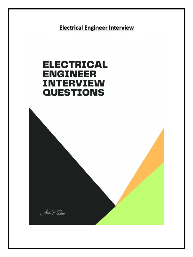 Electrical Engineering Interview Questions | PDF