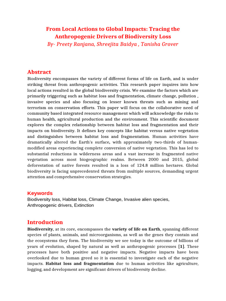 Research Paper Evs - From Local Actions To Global Impacts - Tracing The ...