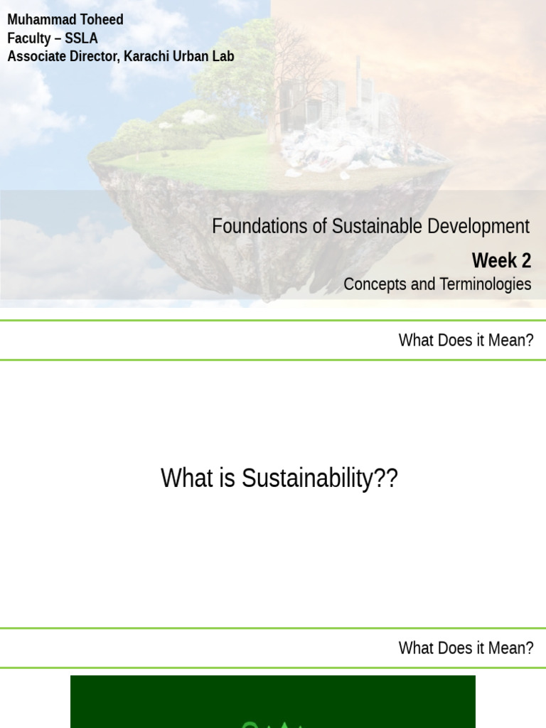 Week 2 Foundation of Sustainable Development | PDF | Sustainability ...