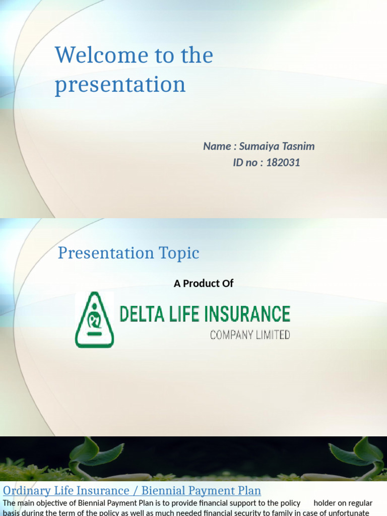 Biennial Life Insurance Payment Plan | PDF | Life Insurance | Insurance