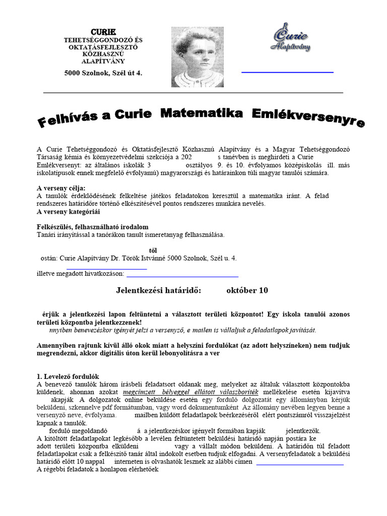Curie Matek | PDF