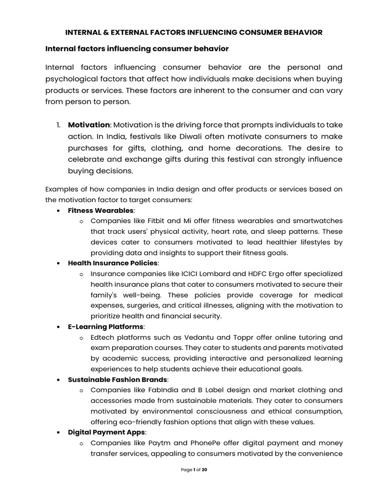 Factors Influencing Consumer Behavior | PDF | Luxury Goods | Consumer ...