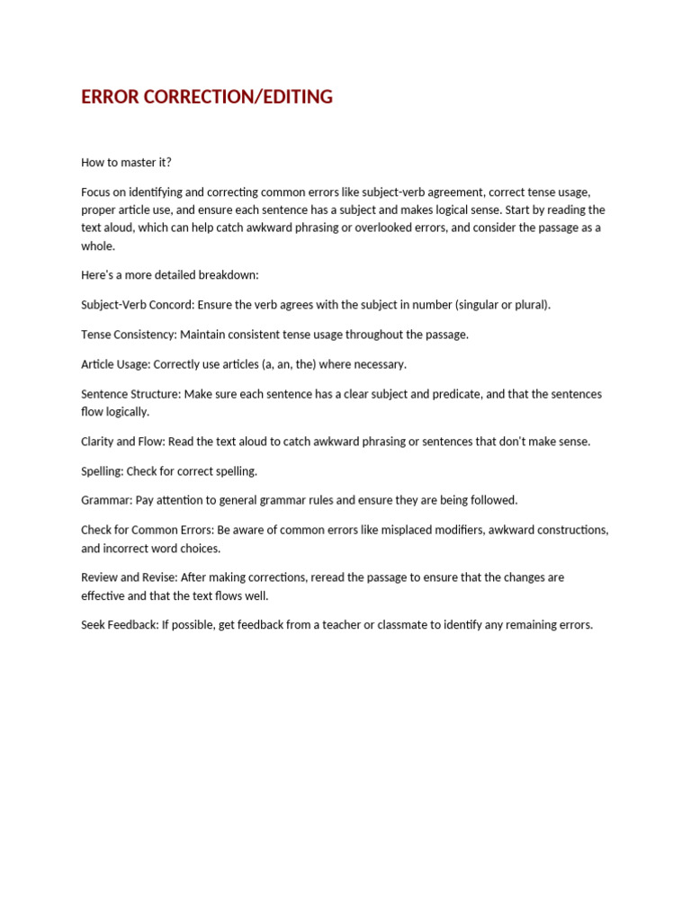 Error Correctio-Wps Office | PDF