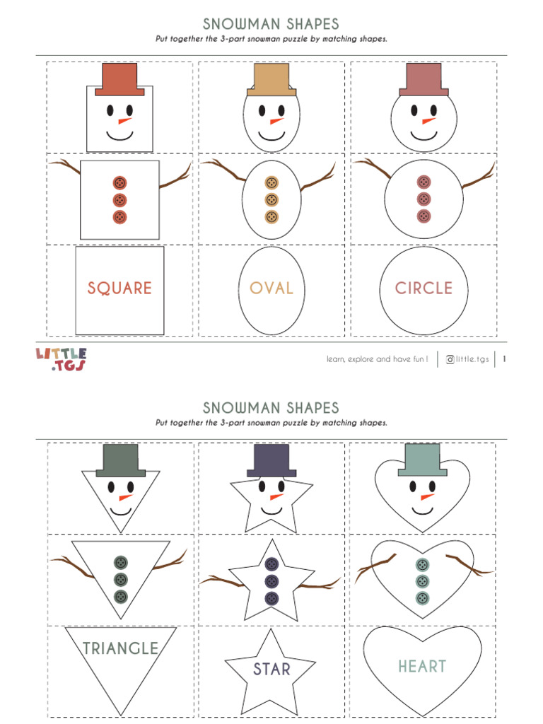 Snowman Shapes | PDF