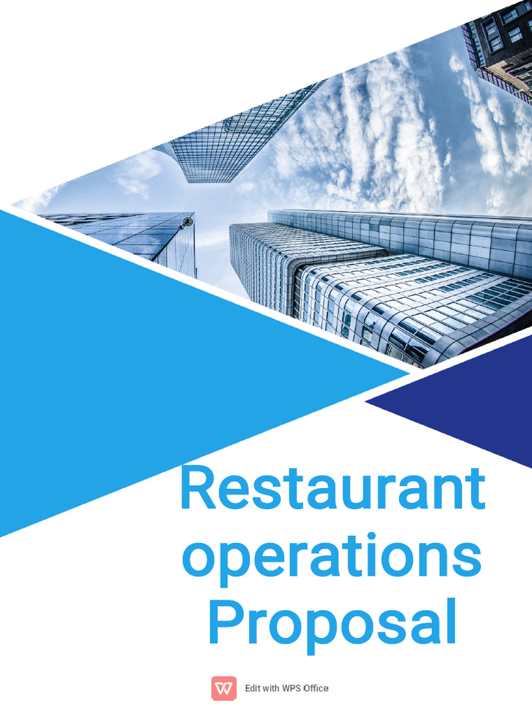 Restaurant Operations Proposal Overview | PDF | Restaurants | Point Of Sale