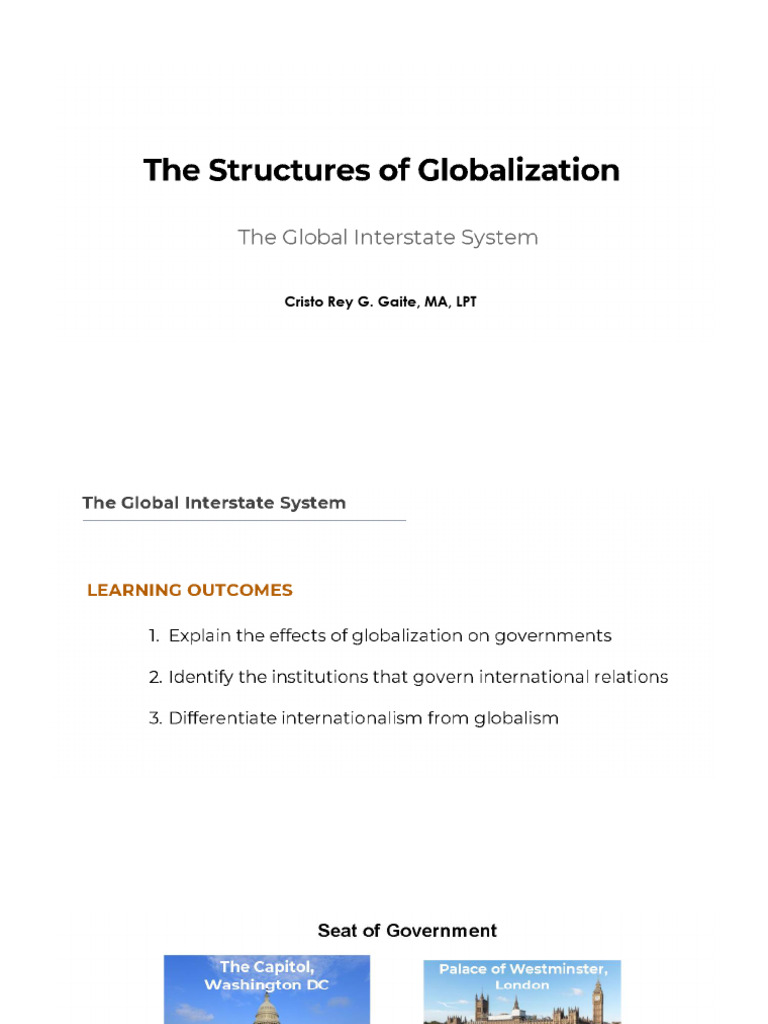 Chapter 3 The Global Interstate System | PDF