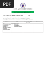 ANNEX N NCOI Annotations Form For Teacher III Applicant | PDF ...