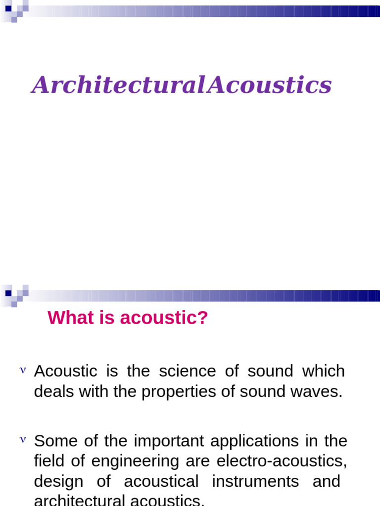 Understanding Architectural Acoustics | PDF | Sound | Amplitude