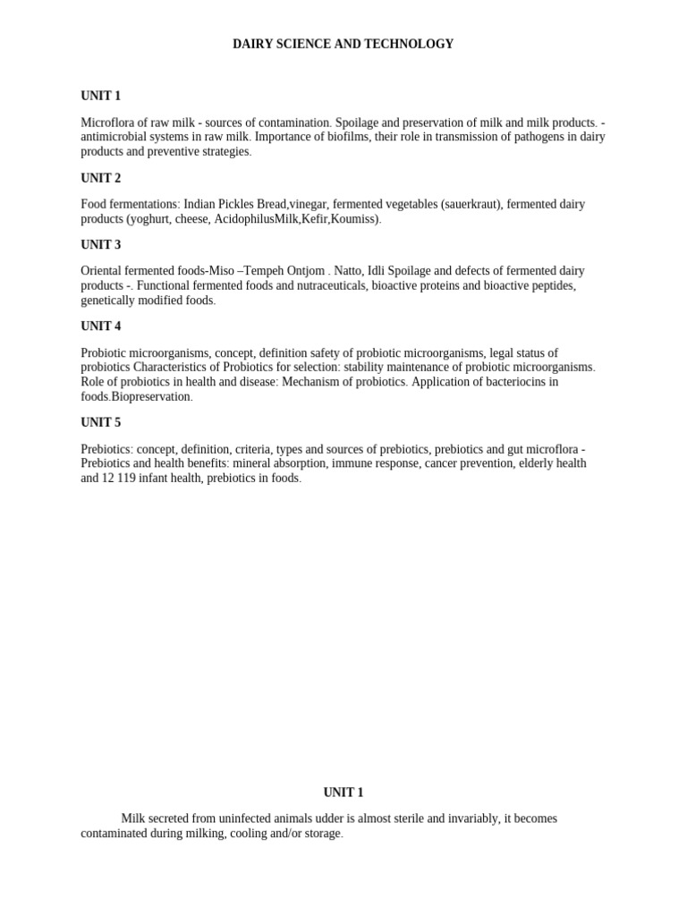 DAIRY Science | PDF | Probiotic | Milk