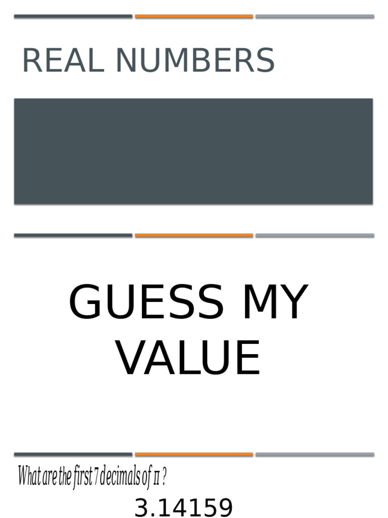 Real Numbers | PDF | Numbers | Integer