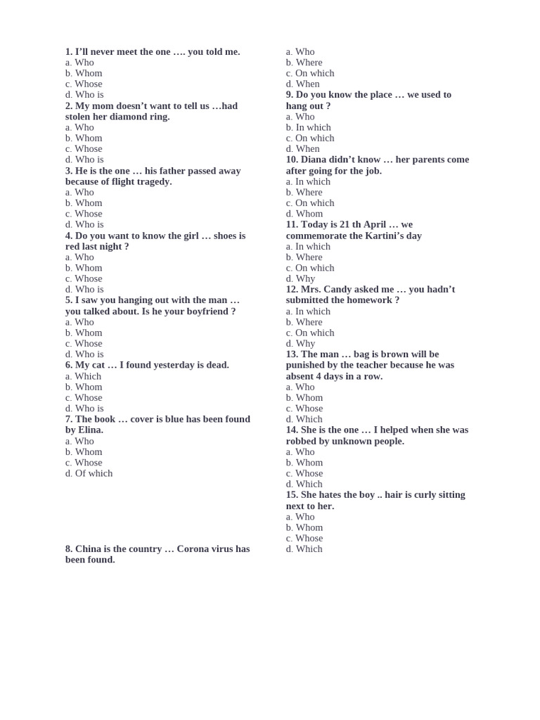 Adjective Objective | PDF | Verb | Adjective