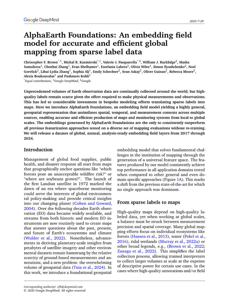 Alphaearth Foundations | PDF | Accuracy And Precision | Sampling ...
