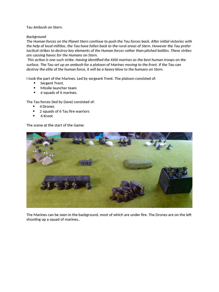 Tau Ambush Strategy on Planet Stern | PDF | Ambush | Platoon