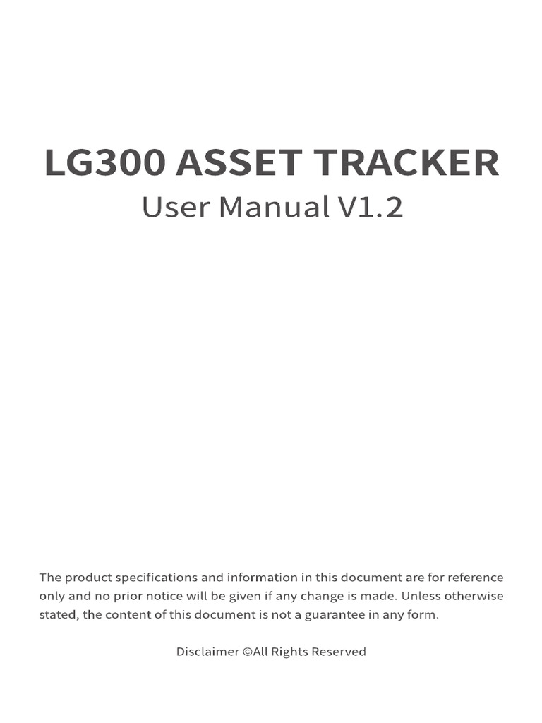 LG300 Manual | PDF