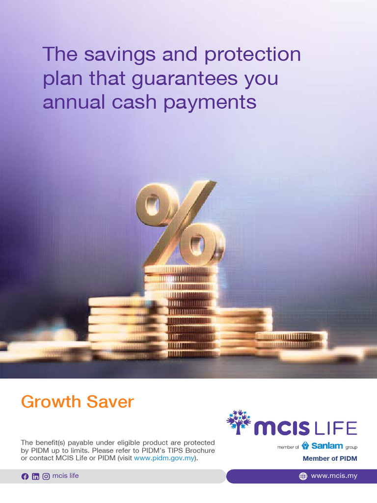 MCIS Growth Saver Insurance Plan | PDF | Insurance | Dividend