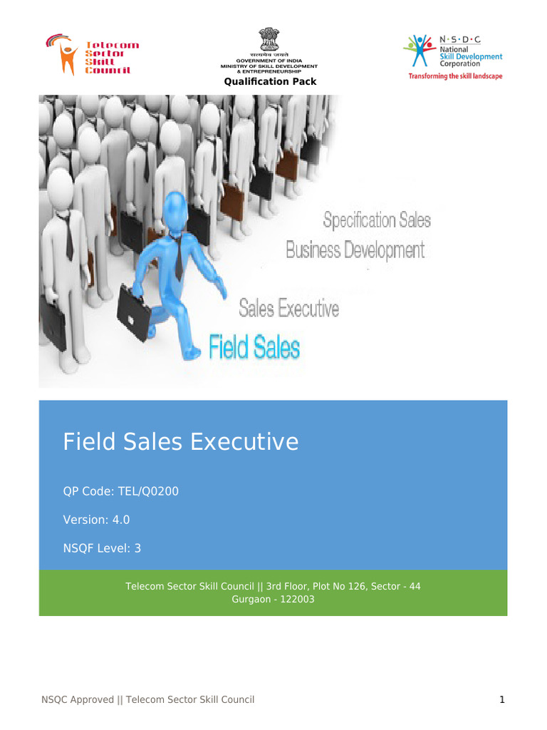 QP Field Sales Executive TEL Q0200 v4.0 | PDF | Retail | Waste