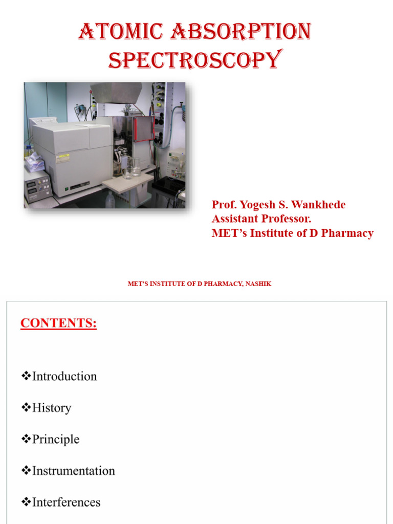 Atomic Absoption Spectros | PDF