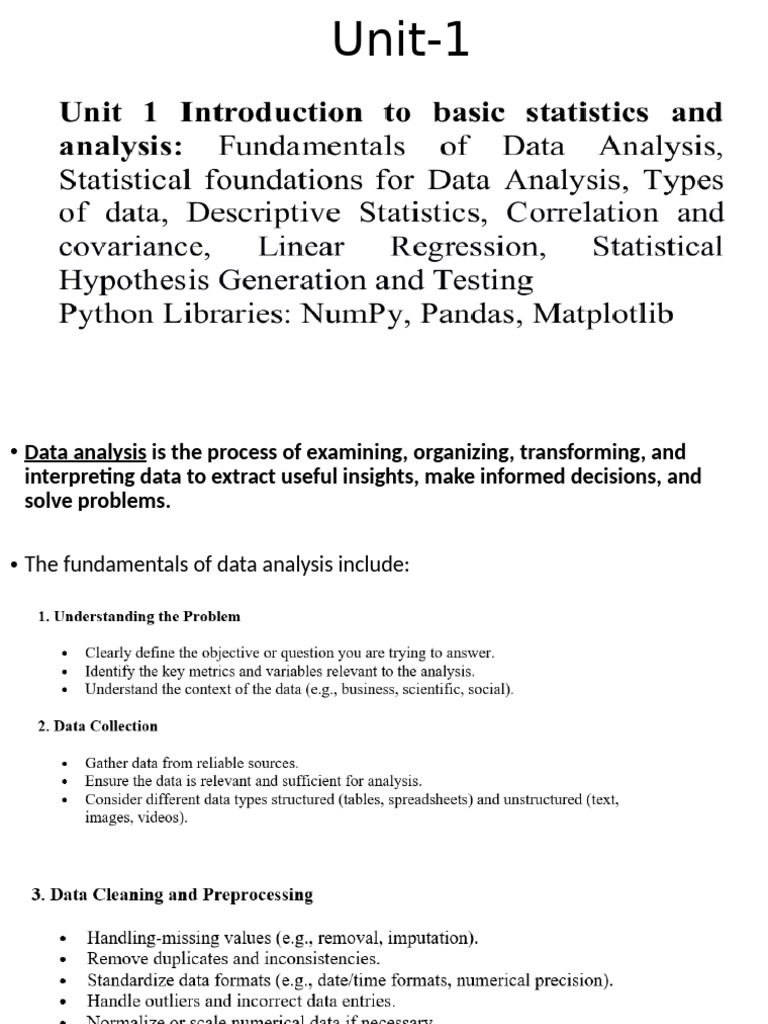 Basics Unit-1 For Python | PDF