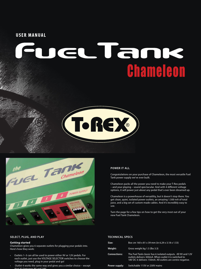 T Rex Fuel Tank Chameleon Manuel Utilisateur en 32935 | PDF | Power ...