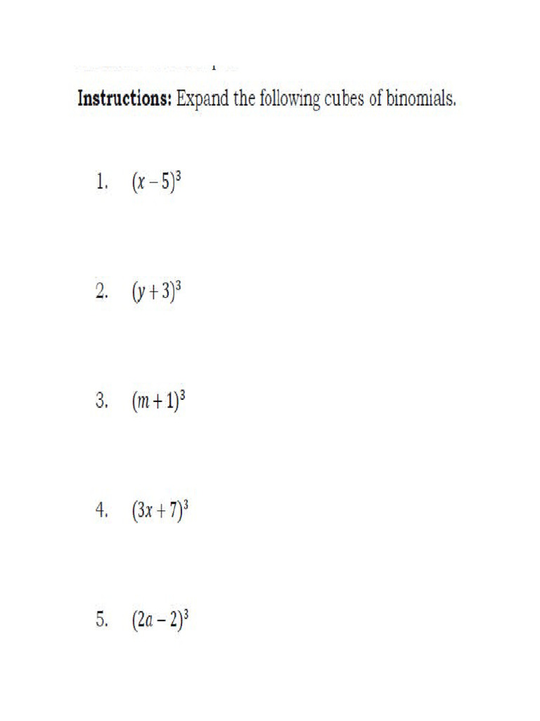 Product of Cube Binomial | PDF