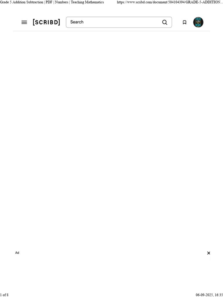 Grade 5 Addition Subtraction - PDF - Numbers - Teaching Mathematics ...