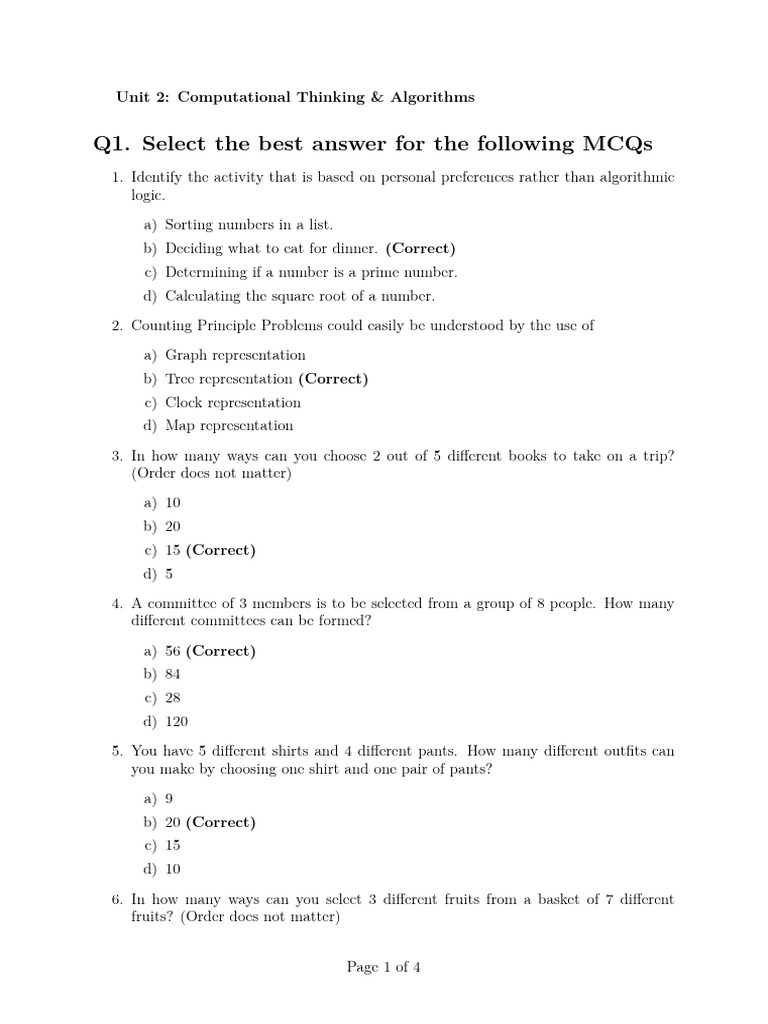 Unit 2 Computational Thinking | PDF | Thought | Mathematics