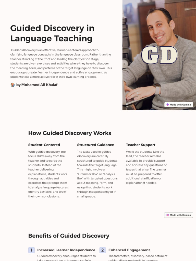 Purpose of Guided Discovery in Grammar | PDF | Teachers | Language ...