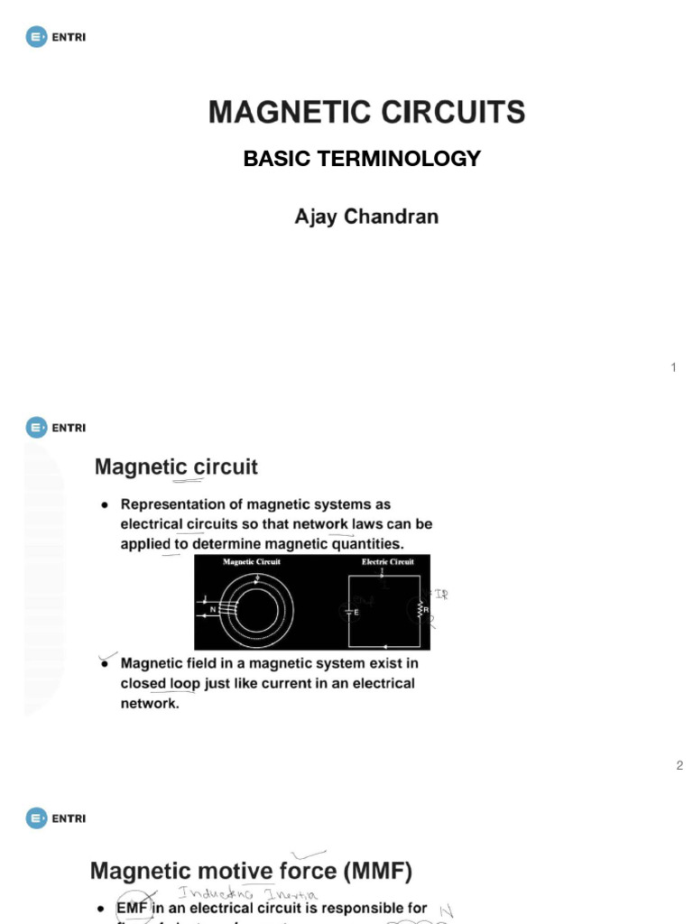 Basic - Terminology Magnetic Circuit-2 | PDF