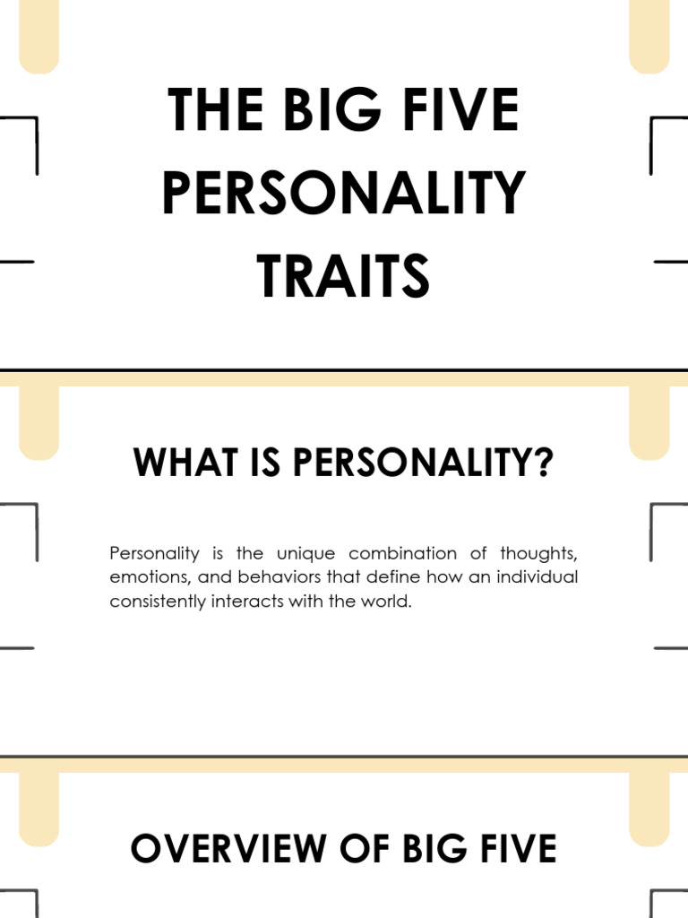 Understanding the Big Five Traits | PDF | Extraversion And Introversion ...