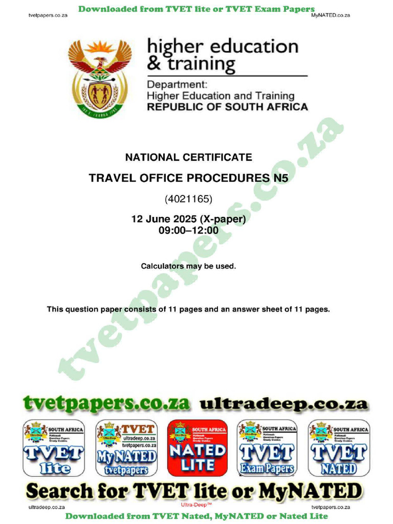 n1570 - Travel Office Procedures n5 QP and Answer Sheet June 2025 ...