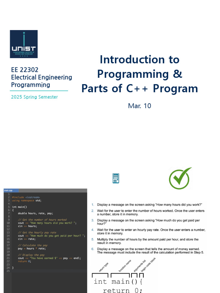 Lecture 02 - Introduction To Programming and Parts of C Program (0310) | PDF | Variable ...