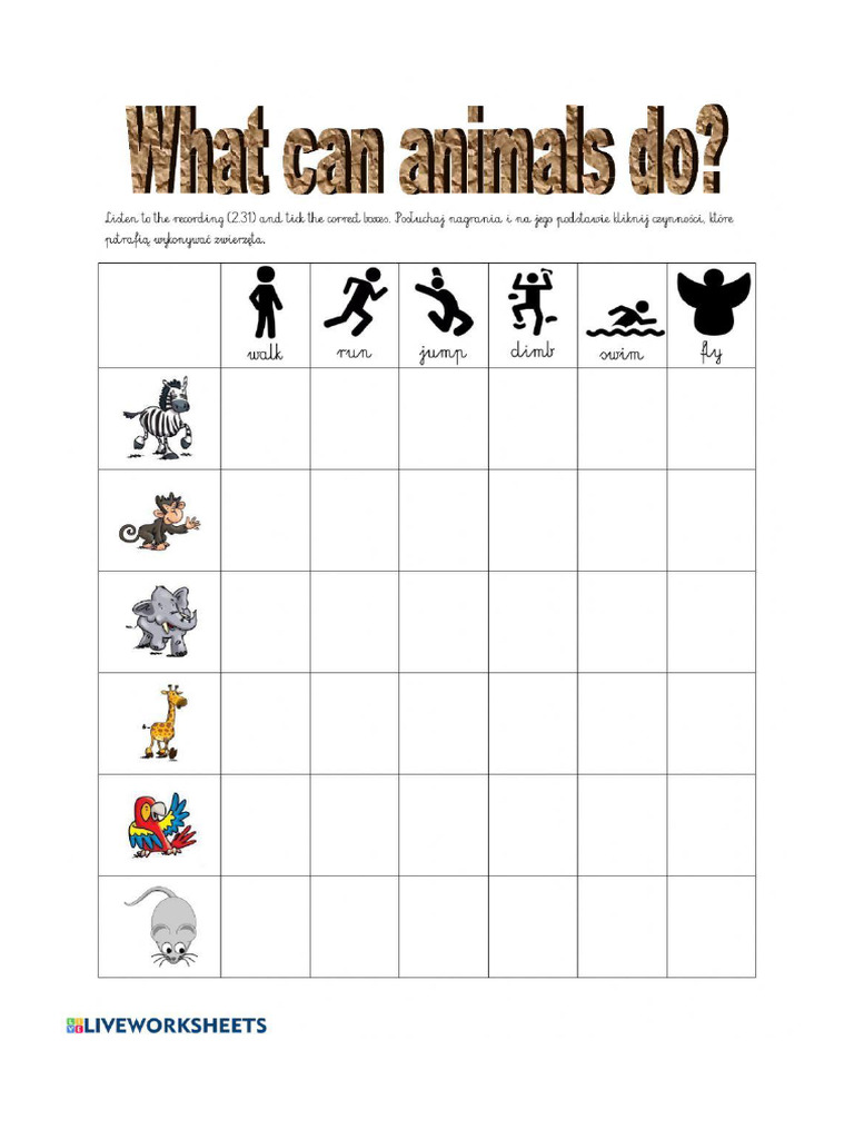 What Can Animals Do | PDF
