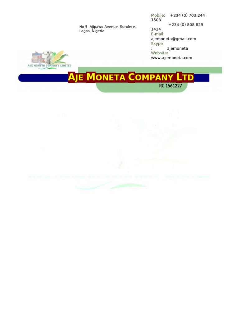 Aje NG letterhead | PDF
