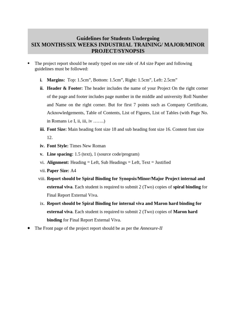 Industrial Training Project Report Guidelines | PDF | Computing ...