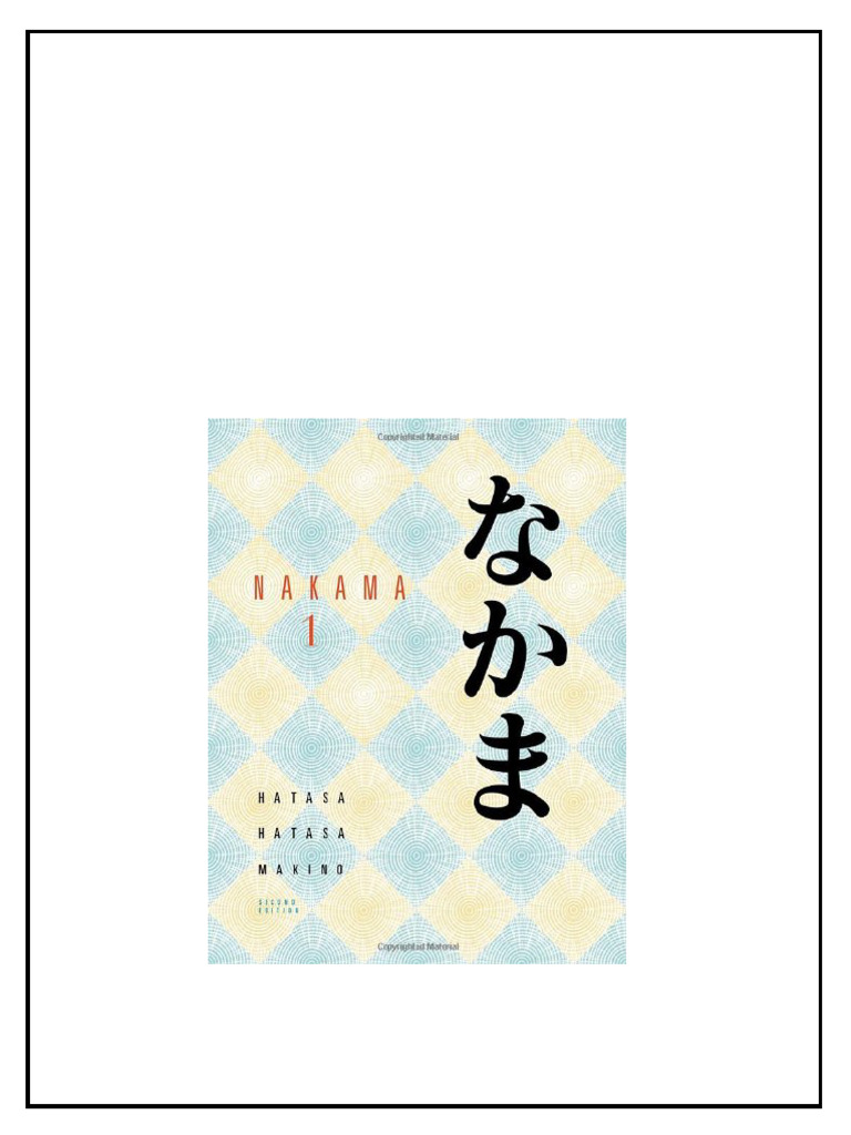 Nakama 1 2nd Edition Yukiko Abe Hatasa Kazumi Hatasa Seiichi Makino pdf version | PDF | Golf Course