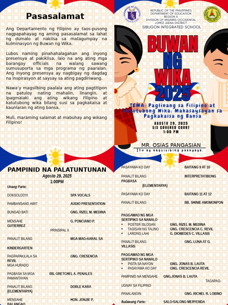 Buwan NG Wika Program | PDF