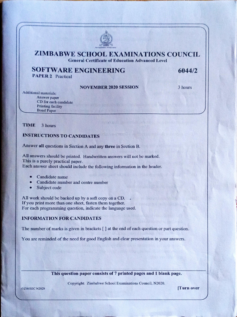 2020 Paper 2 | PDF
