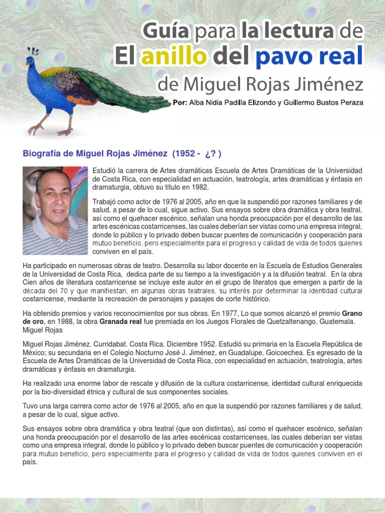 Biografía de Miguel Rojas Jiménez | PDF | Costa Rica | Teatro