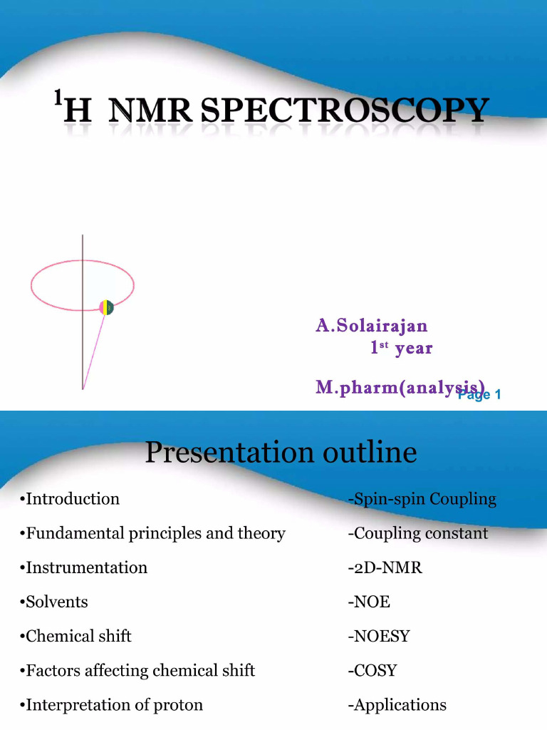 NMR Spectros | PDF