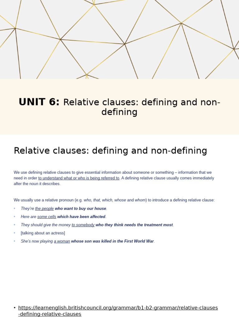 Understanding Relative Clauses Explained | PDF