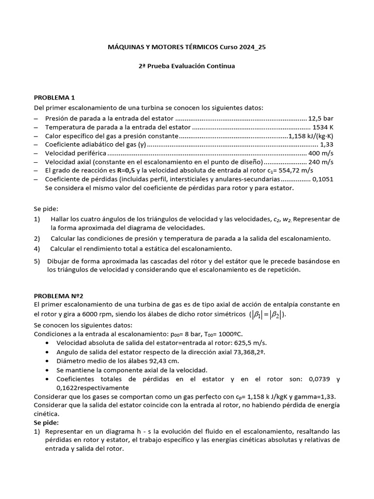 2ºpec MMTM 2025 | PDF | Turbina | Tecnologías de gas