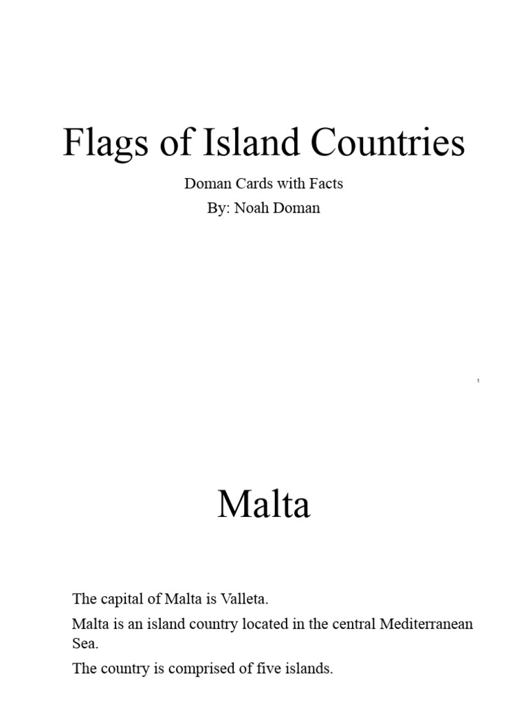 Island Countries and Their Flags | PDF | Oceania | Island