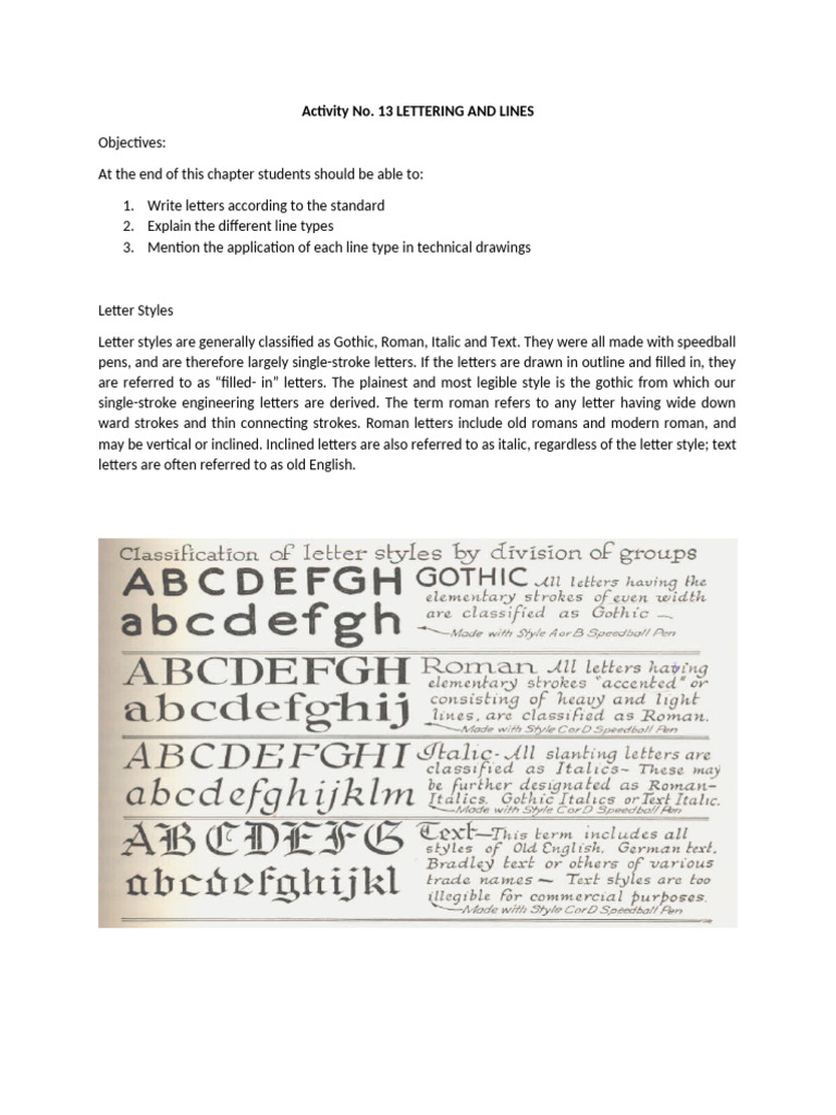 Lettering Techniques and Guidelines | PDF