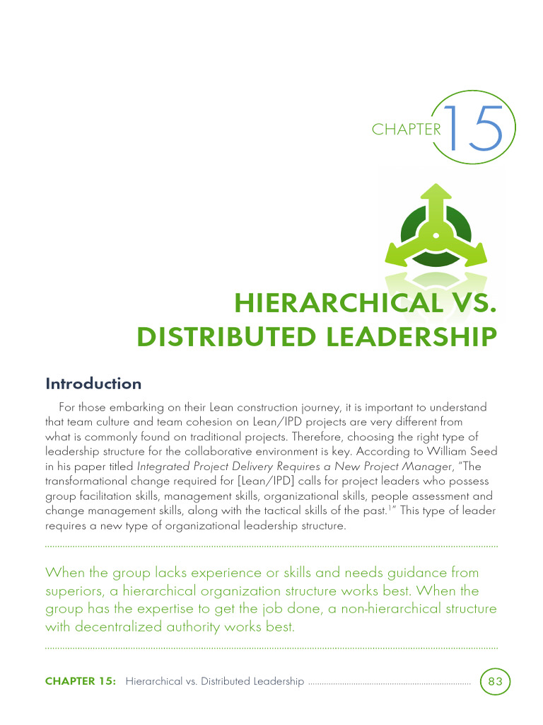 TDC CH15 Hierarchical Vs Distributed Leadership | PDF | Leadership ...
