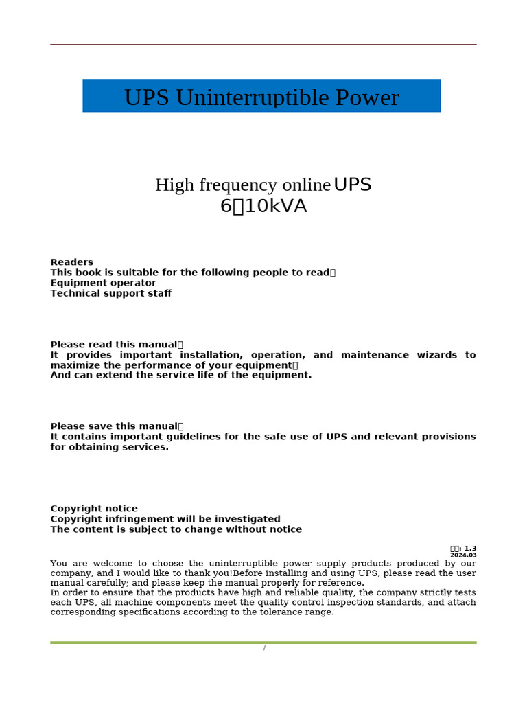 Electrical Regulations for UPS Use | PDF | Power Supply | Mains Electricity