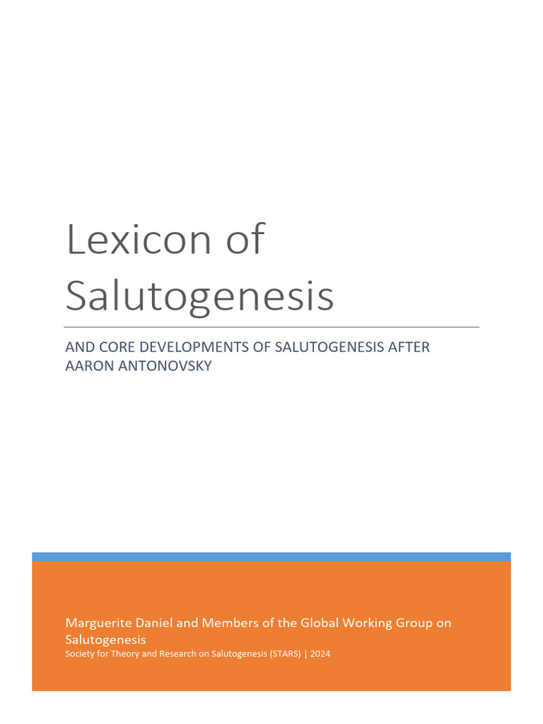 Lexicon of Salutogenesis Explained | PDF | Psychology | Social Psychology