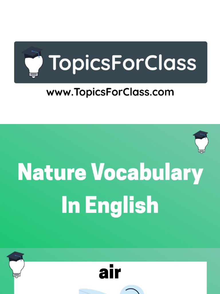 Nature Vocabulary PowerPoint | PDF