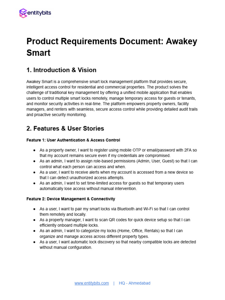 Product Document - Awakey Smart | PDF | Access Control | Postgre Sql