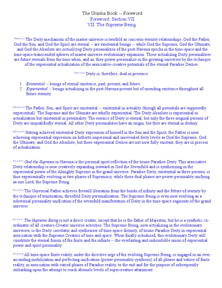 The Supreme Being | PDF | Absolute (Philosophy) | Deities